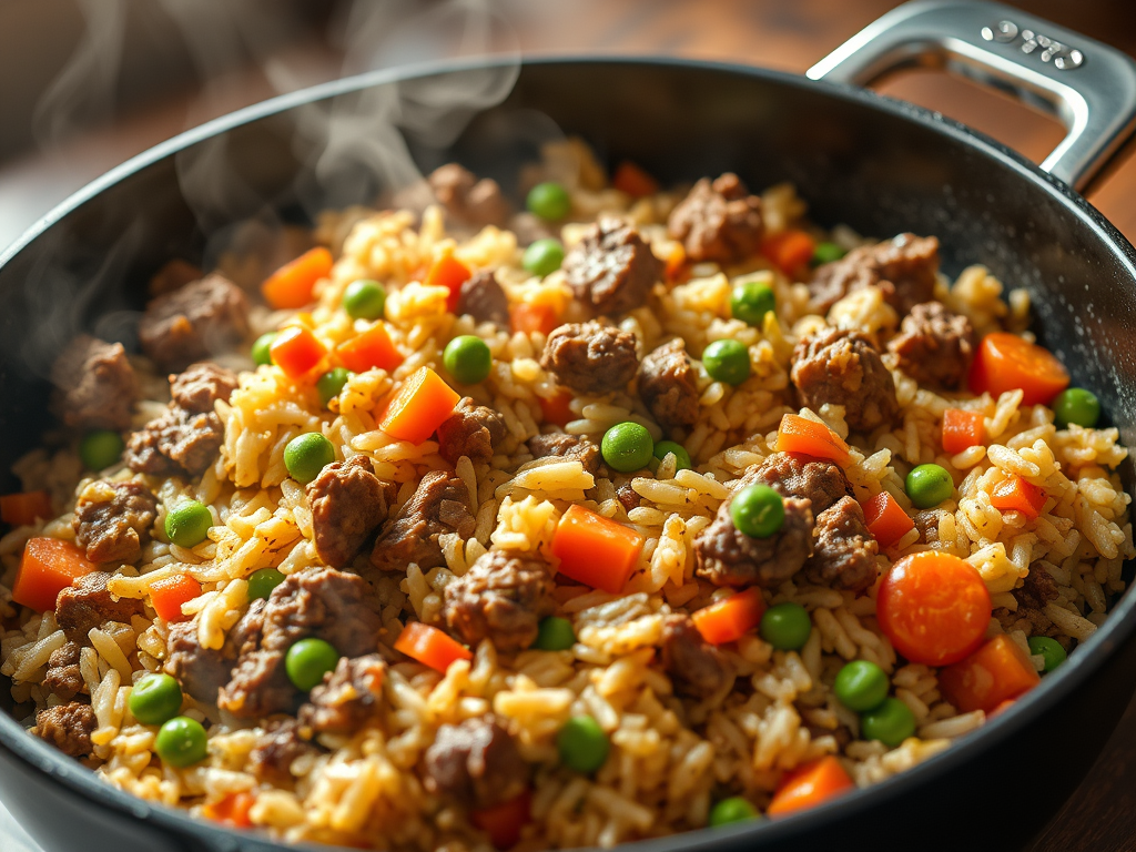 Quick Skillet Beef & Rice Pilaf: A Flavorful & Filling Meal - DIY Jessica